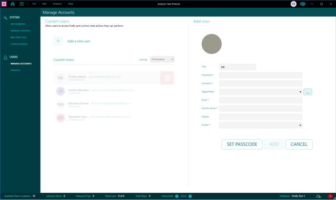 Managing User Accounts 123 Adding User Accounts